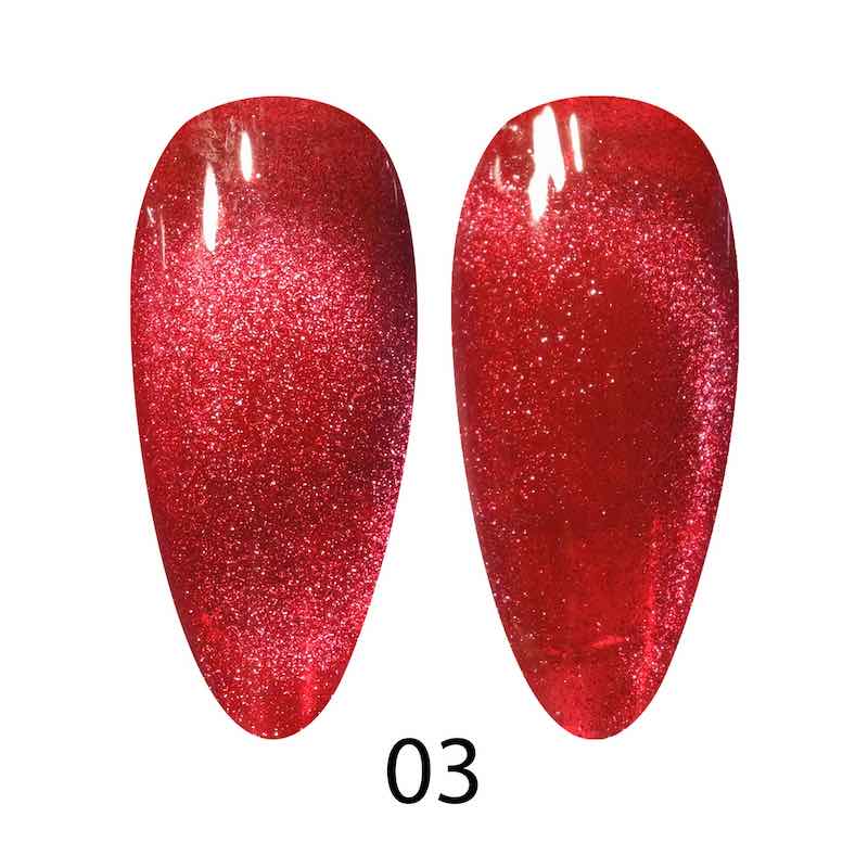 9D Cat Eye Smoothie #03 – Ruby Mirage – DND Gel