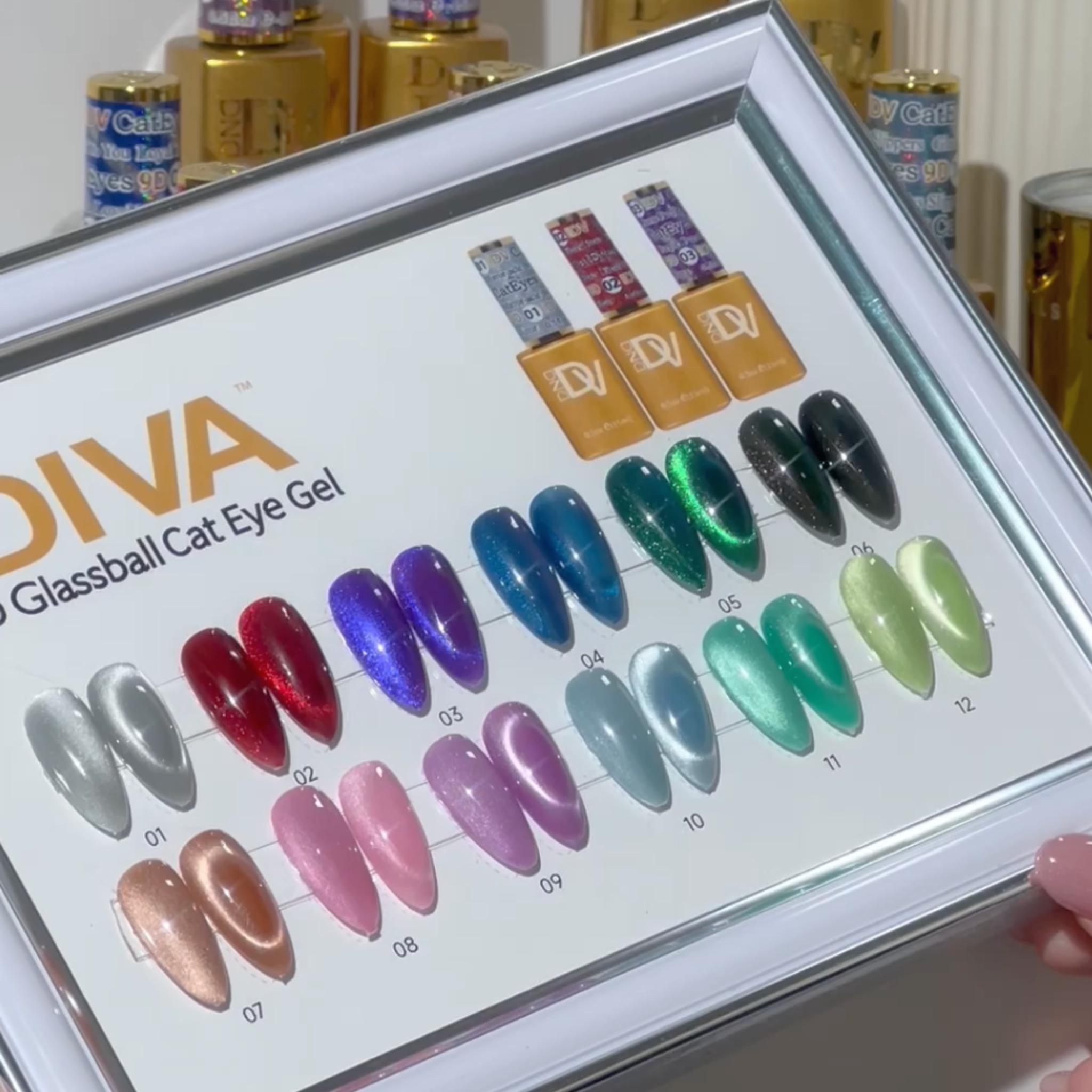 DIVA Framed Color Chart — 9D Cat Eye Collection – DND Gel