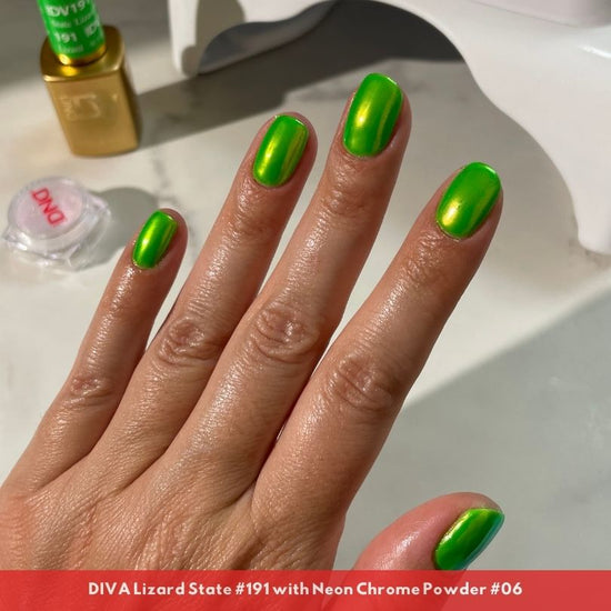 DND Chrome Powder — Neon #01 (12pcs.) – DND Gel