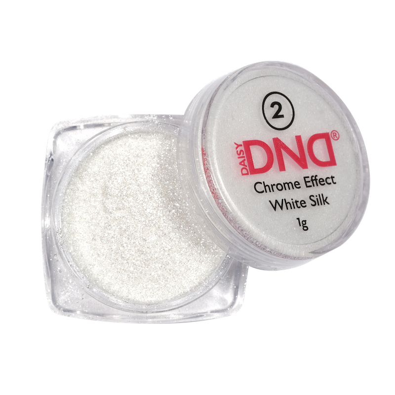 DND Chrome Effect White Silk #02 – DND Gel