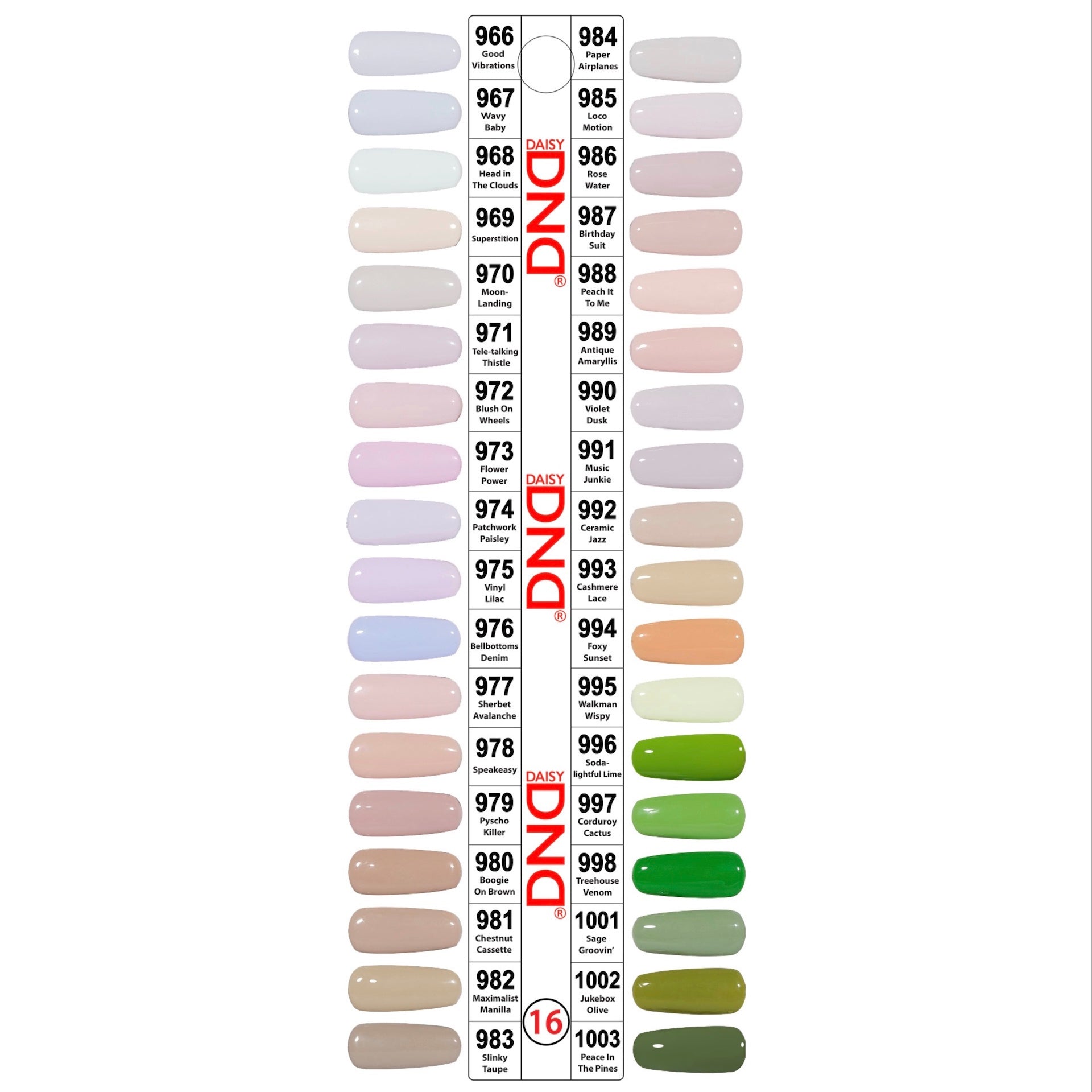 Retro Earth-Scape Color Swatch Single - 16 – DND Gel