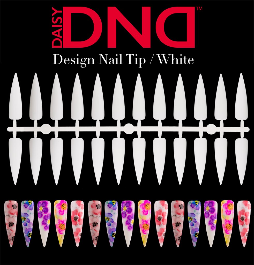 White Nail Tip Design – DND Gel